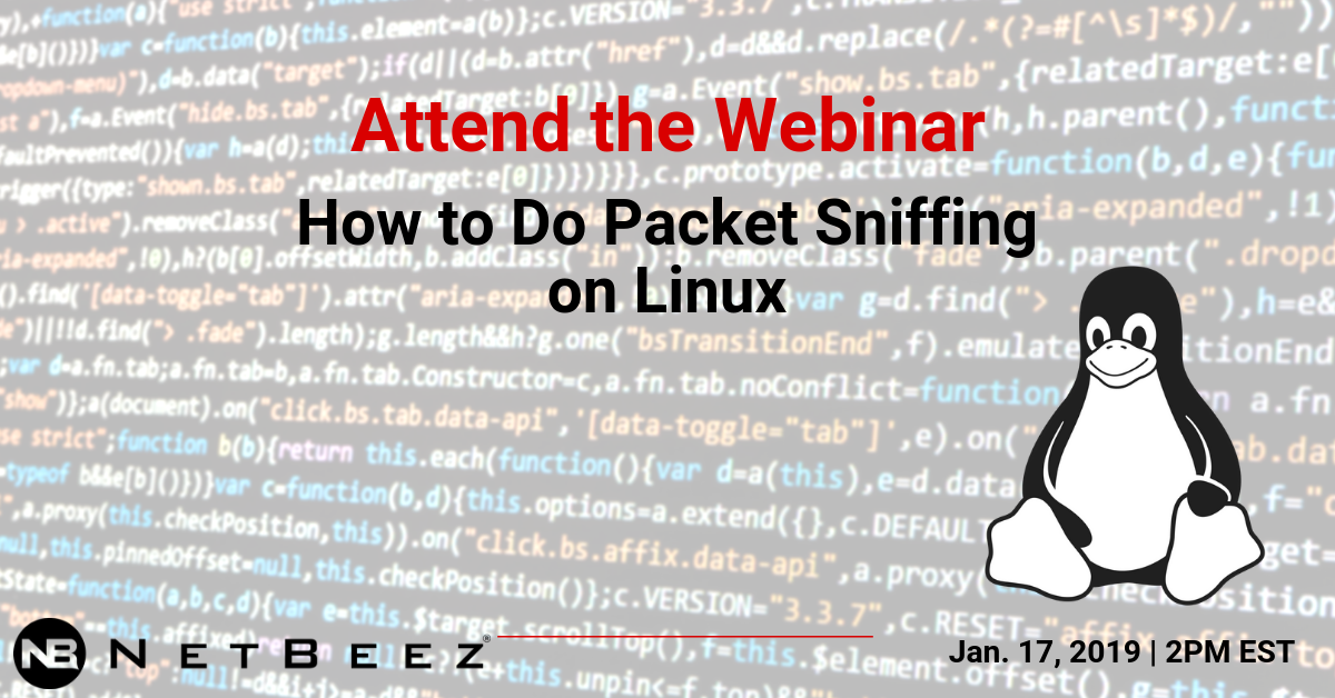 Linux Packet Sniffing Webinar Netbeez Network Monitoring 